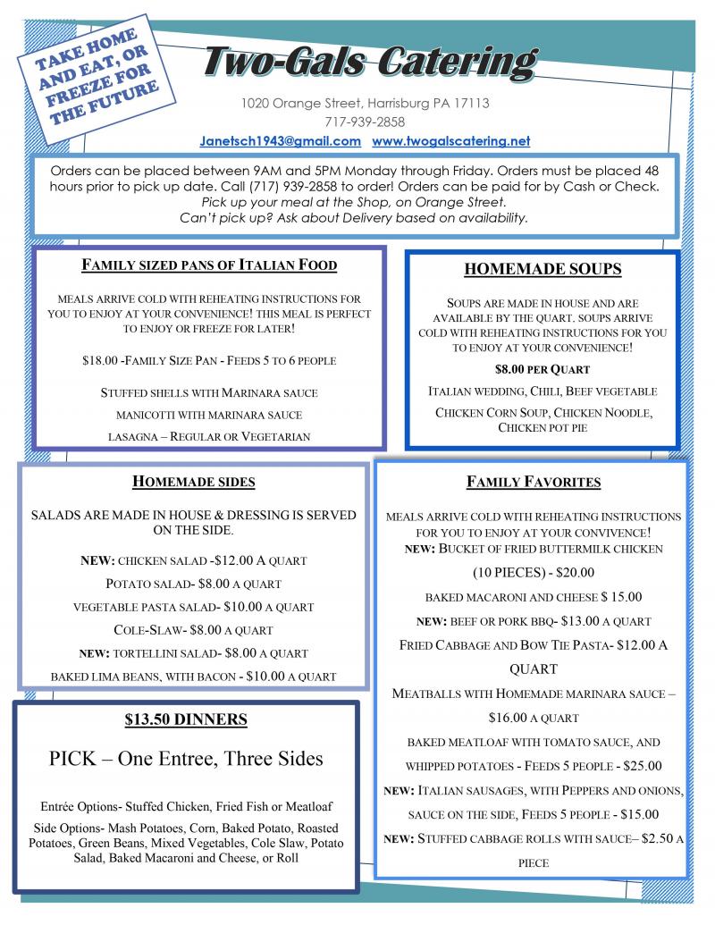 Harrisburg, PA's Favorite Caterers | Two Gals Catering