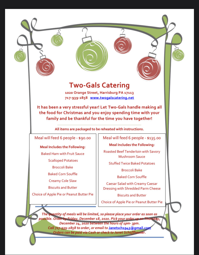 Harrisburg, PA's Favorite Caterers | Two Gals Catering